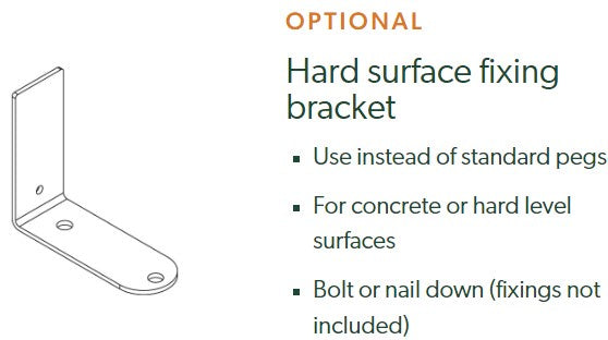 Hard Surface Fixing Bracket – trueblueturf